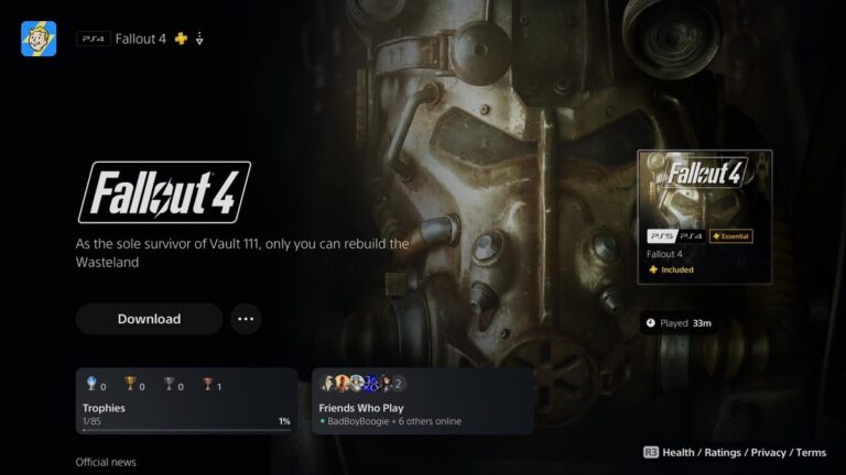 Fallout 4 PS5 upgrade now works with PS Plus Collection – here's how to ...